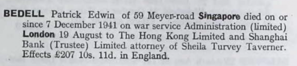 The Paterson and Bedell Families – The Palembang and Muntok Internees ...